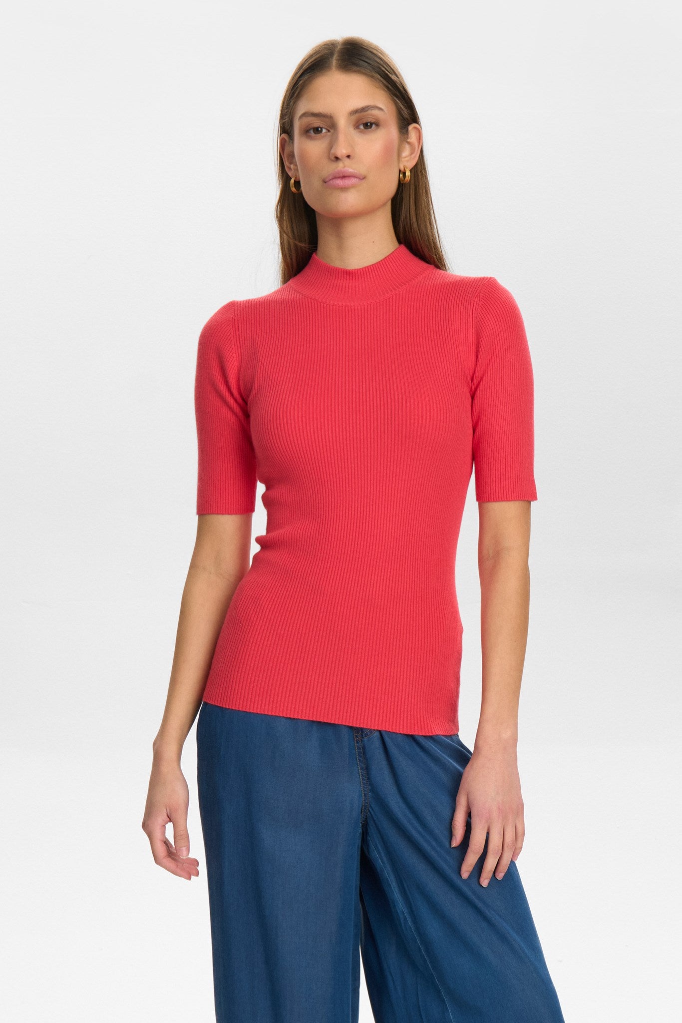 NUBIA SS PULLOVER - Geranium