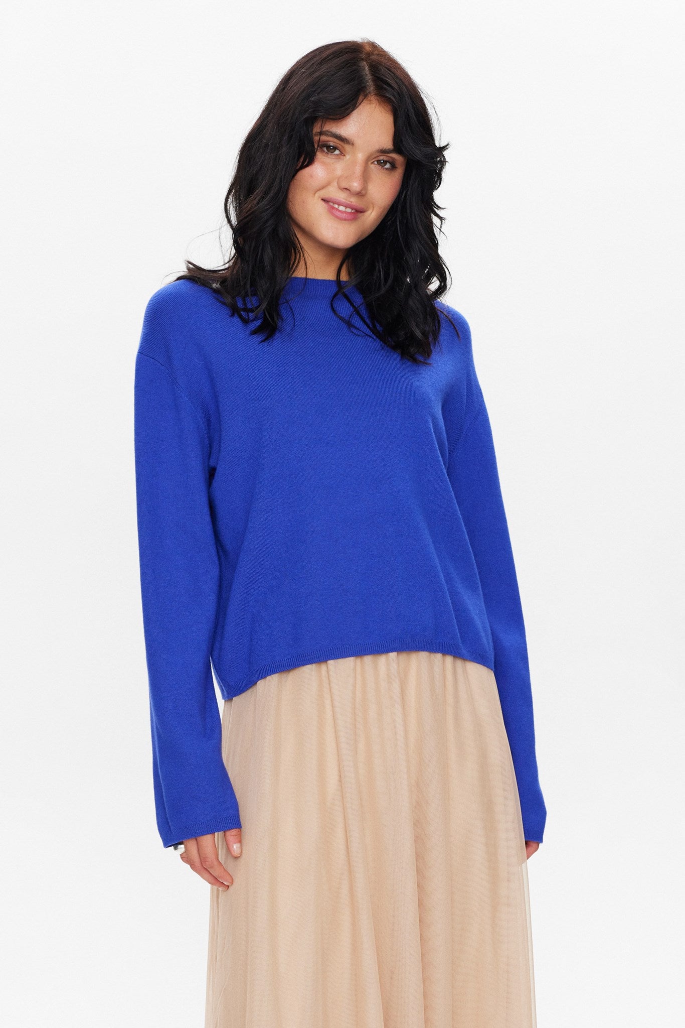 NUCARMA CROP PULLOVER - Clematis Blue