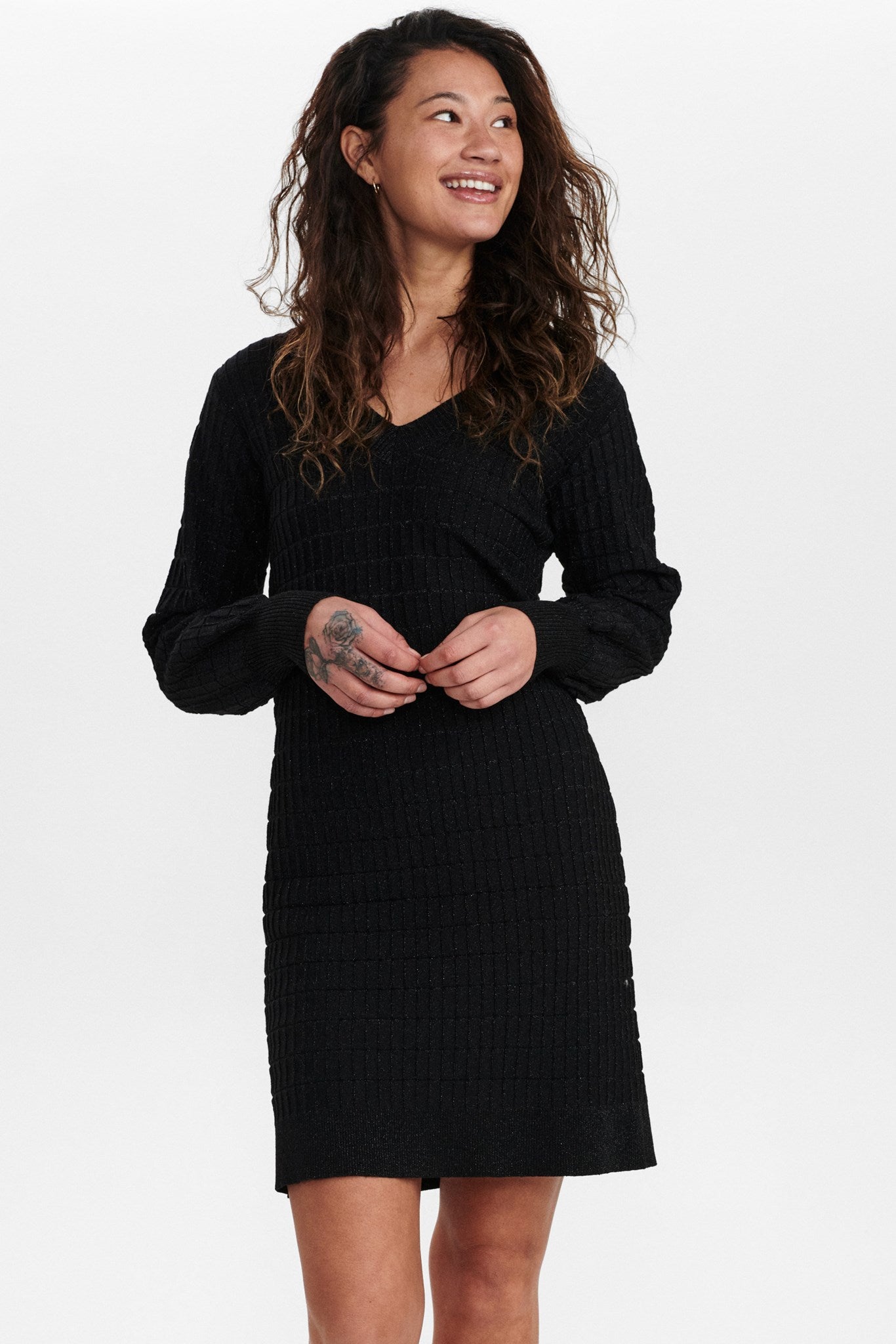 NUANJA DRESS - Caviar