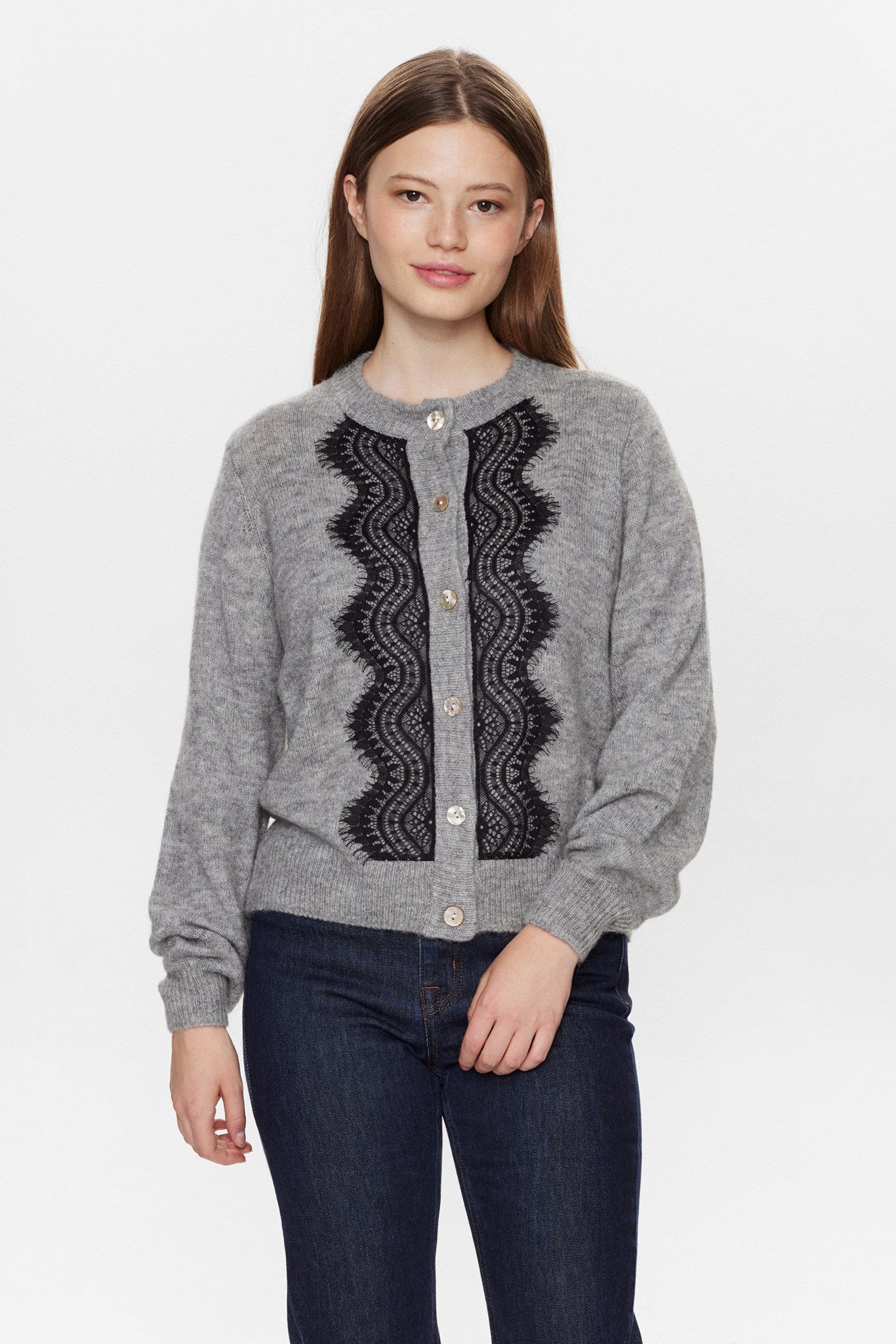 NULAMINA CARDIGAN - Medium Grey mel