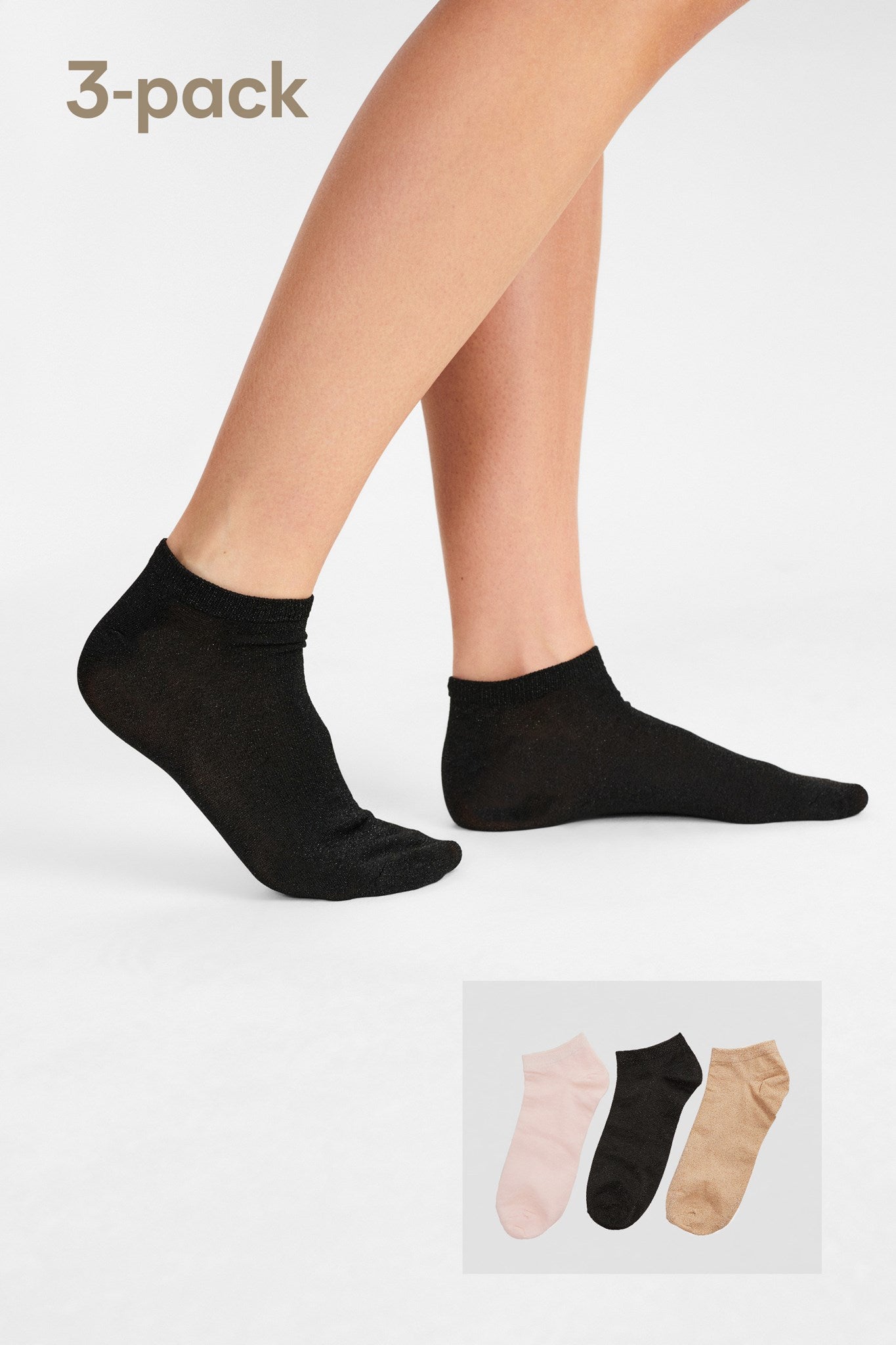 NUBRONACH 3 PACK ANCLE SOCKS BASIC - Multi