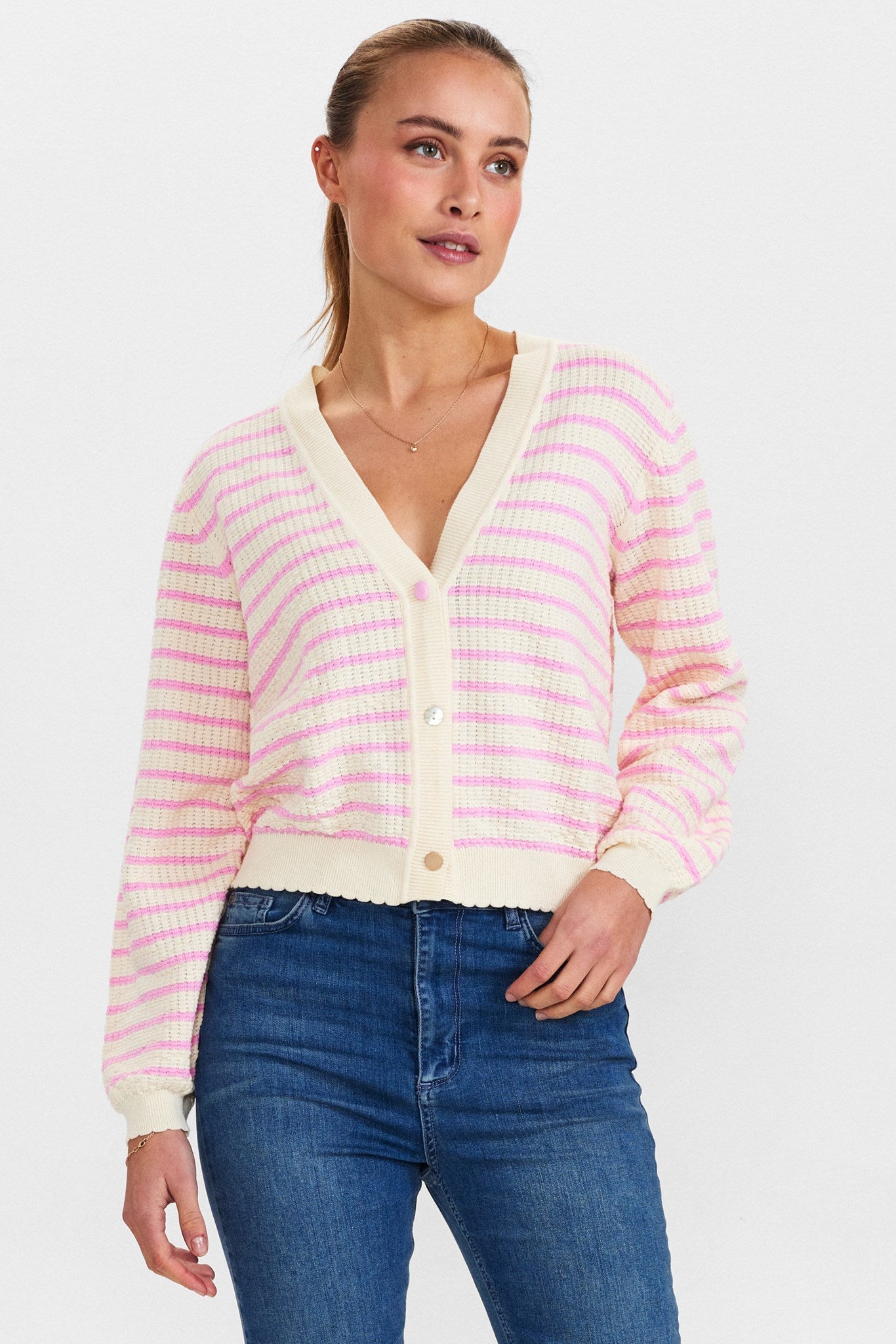 NUNICOLE CARDIGAN - GOTS - Begonia Pink