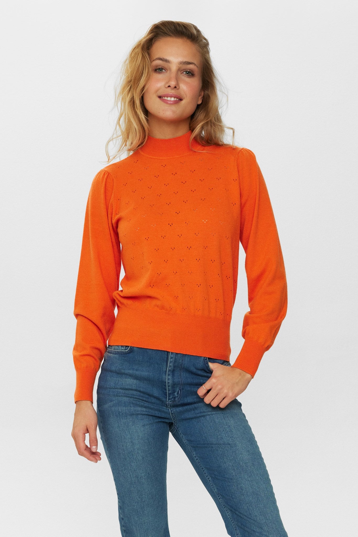 NUEDNA PULLOVER - Red Orange