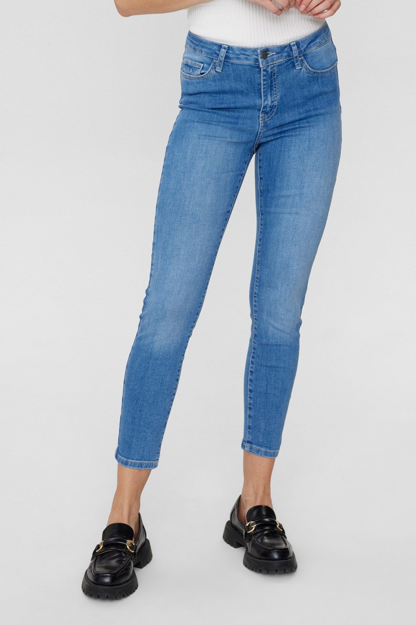 NUSIDNEY JEANS CROPPED LIGHT BLUE - Light Blue Denim